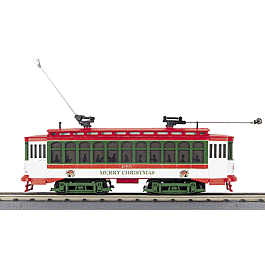 MTH - Brill Semi-Convertible Trolly w/Proto Sound - Christmas Transit ...