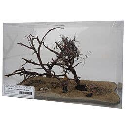 GC Gems - Burned Oak Trees with Smokey Bear Figure - 2 Trees 6 - 8" 15. ...