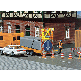 Faller - Car System Highway Construction Trailer w/Marker Board (Herpa ...