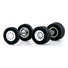 Herpa - Chrome Semi Truck Wheels - 2 Front, 4 Rear Axles - 326-5426