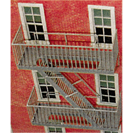 Tichy - Classic Fire Escape - Kit (Plastic) - For Use w/up to 14 Scale ...