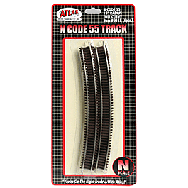 Atlas - Code 55 Track w/Nickel-Silver Rail & Brown Ties - 15" Radius ...