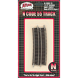 Atlas - Code 55 Track w/Nickel-Silver Rail & Brown Ties - 17-1/2 ...