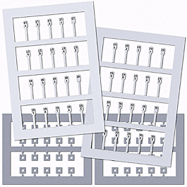 Busch - Concrete Milepost/Kilometer Post Set - Laser-Cut Kit - 189-8798