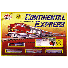 Model Pwr - Continental Express Train Set - Includes F7 Locomotive, 3 ...