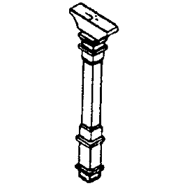 Period Min - Corbels - Ornate Square Post w/Double Corbel - 555-2042