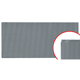 Heljan - Corrugated Steel Plastic Building Sheet - Silver 9-7/16 x 4-5/ ...