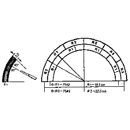Faller - Curved Steel Bridge - 7-1/2" 19.3cm Radius - 272-2542