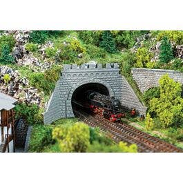 Faller - Cut-Stone Tunnel Portal - Kit - Double Track pkg(2) - 272-272588