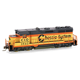 MicroTrain - Diesel EMD GP35 Powered - Chessie System/C&O #3562 (yellow, orange, blue) - w/Magne ...