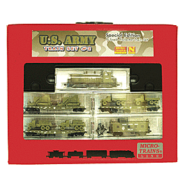 MicroTrain - Diesel Train Set - US Army Train Set #2 w/Flat Cars - 489 ...
