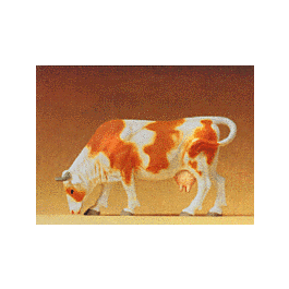 Preiser - Domestic Animal Figures, 1/24 - 1/25 Scale - Cow Grazing w ...