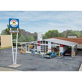Walthers - Drive-in Oil Change - Repurposed Gas Station - Kit - 10-1/2 ...