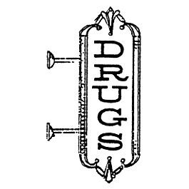 SS Ltd - Drug Store Sign (Unpainted Metal Casting pkg(2) - 650-2374