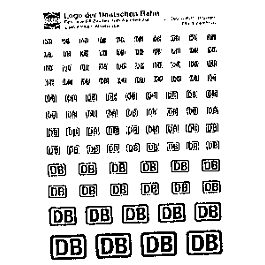 Busch - Dry Transfer Decals - German Federal Railways (DB) Logos - 189-6024