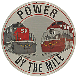 Microscale - Embossed Die-Cut Metal Sign - Southern Pacific "Power by ...