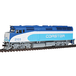 Walthers - EMD F40PH - Standard DC - Coaster (blue, white, teal) - 931-344