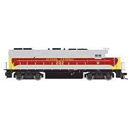Atlas Trnm - EMD GP38-2 - Standard DC - Silver - Algoma Central #200 (gray, maroon, yellow ...