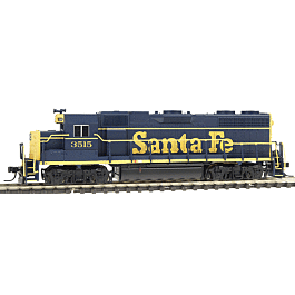 Atlas - EMD GP38 Low Nose, Dynamic Brakes - Standard DC - Santa Fe #3515; Pre-1972 Blue & Yellow ...
