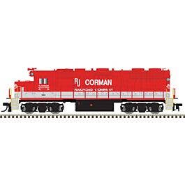 Atlas - EMD GP38 Low Nose - Standard DC - Master(R) Silver - RJ Corman 3803 (red, silver, white ...