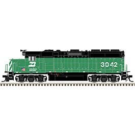 Atlas - EMD GP40-2 with Dynamic Brakes - Standard DC - Master Silver(R) - Burlington Northern ...