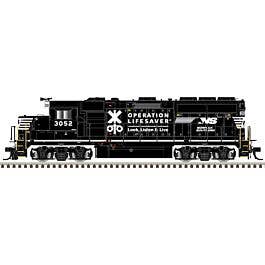 Atlas - EMD GP40-2 with Dynamic Brakes - Standard DC - Master Silver(R) - Norfolk Southern 3052 ...