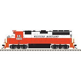 Atlas - EMD GP40 Low Nose, Dynamic Brakes w/DCC - Western Maryland #3795 (red, white, black ...