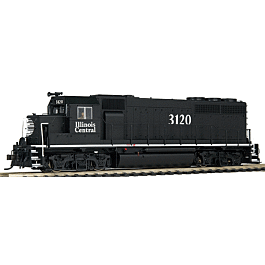 Atlas - EMD GP40 Low Nose - Standard DC - Illinois Central #3120 (Nondynamic; black, white ...