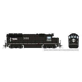 Rapido - EMD GP40 - Standard DC - Illinois Central #3137 (Mid-1990s, black, white) - 606-40010
