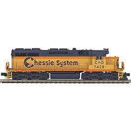 MTH - EMD SD35 - 3-Rail w/Proto-Sound 3.0 & Hi-Rail Wheels - Premier(R) - Chessie System C&O ...