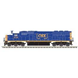 Atlas - EMD SD60 - Standard DC - Master Silver - CSX 8709 (YN3b Scheme, blue, yellow, Boxcar ...