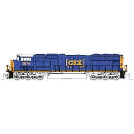 Kato - EMD SD70M with Flat Radiators - Standard DC - CSX #4697 (blue ...