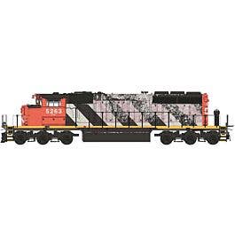 Intermount - EMD/GMDD SD40-2W - Sound and DCC - Canadian National (Weathered, Stripe Scheme ...