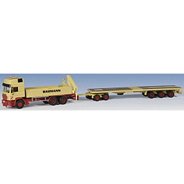 Kibri - European Trucks - Tractor-Trailer - MAN - 3-Axle Flatbed w/5 ...