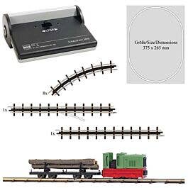 Busch - Feldbahn Log Train Starter Set with Battery Controller ...