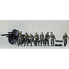Preiser - Former German Army WWII Artillery 10.5cm Light Field Howitzer (Plastic Kit) - Howitzer ...