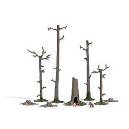 Busch - Fox Burrow - Action Set - 6 Foxes, 1 Hollow Stump, 4 Barren ...