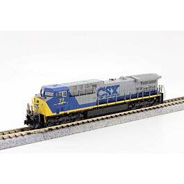 Kato - GE AC4400CW Low Numberboards - DCC - CSX #77 (YN1, gray, blue ...