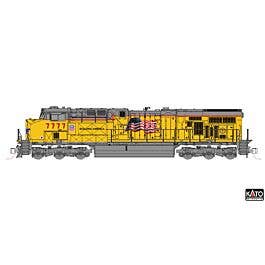 Kato - GE ES44AC GEVO - DCC - Union Pacific #7777 (Armour Yellow, gray ...