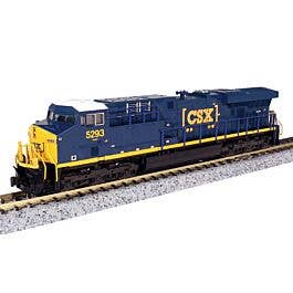 Kato - GE ES44AC GEVO - ESU LokSound & DCC - CSX #5293 (blue, yellow ...