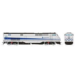 Rapido - GE P32AC-DM - Sound and DCC - Metro-North #202 (silver, blue) - 606-85509