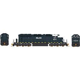 Bowser - GMD SD40-2 - Standard DC - Helm Leasing HLCX #6217 (Ex-QNSL, blue, white, Ext. Fuel ...