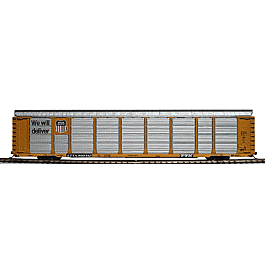 Walthers - Gold Line(TM) 89' Tri-level Enclosed Auto Carrier-Assembled - Union Pacific ("We Will ...