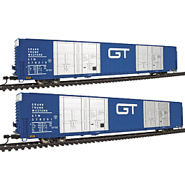 Walthers - Gold Line(TM) Pullman-Standard 86' Hi-Cube 8-Door Boxcar Ready to Run 2-Pack - Grand ...
