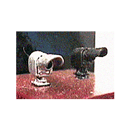 NJ Intl - Ground Drawf Signals - Pair - Silver w/Red LED - 525-1290