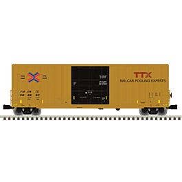 Atlas O - Gunderson 50' High-Cube Boxcar - 3-Rail - Ready to Run - Premier - TTX (yellow, black ...
