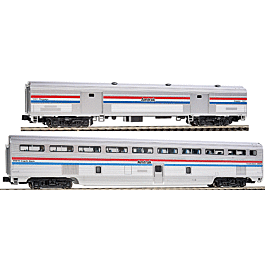 Kato - Hi-Level Step-Down Coach/73' Baggage Set - Ready to Run - Amtrak ...