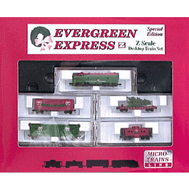 MicroTrain - Holiday Evergreen Express w/F7 Diesel Loco, 3 Boxcars ...