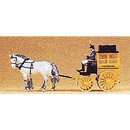 Preiser - Horse-Drawn Wagon - Royal Bavarian - Assembled - 590-30430