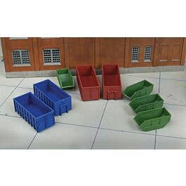 Walthers - Industrial Dumpsters - Kit - 2 Large Roll-Off, 2 Medium Roll ...